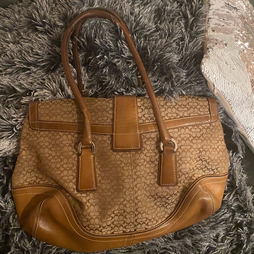 Coach Monogram Shoulder Bag - Gem